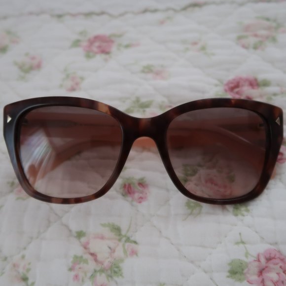 Prada | Accessories | Authentic Prada Tortoisepink Oversized Square ...